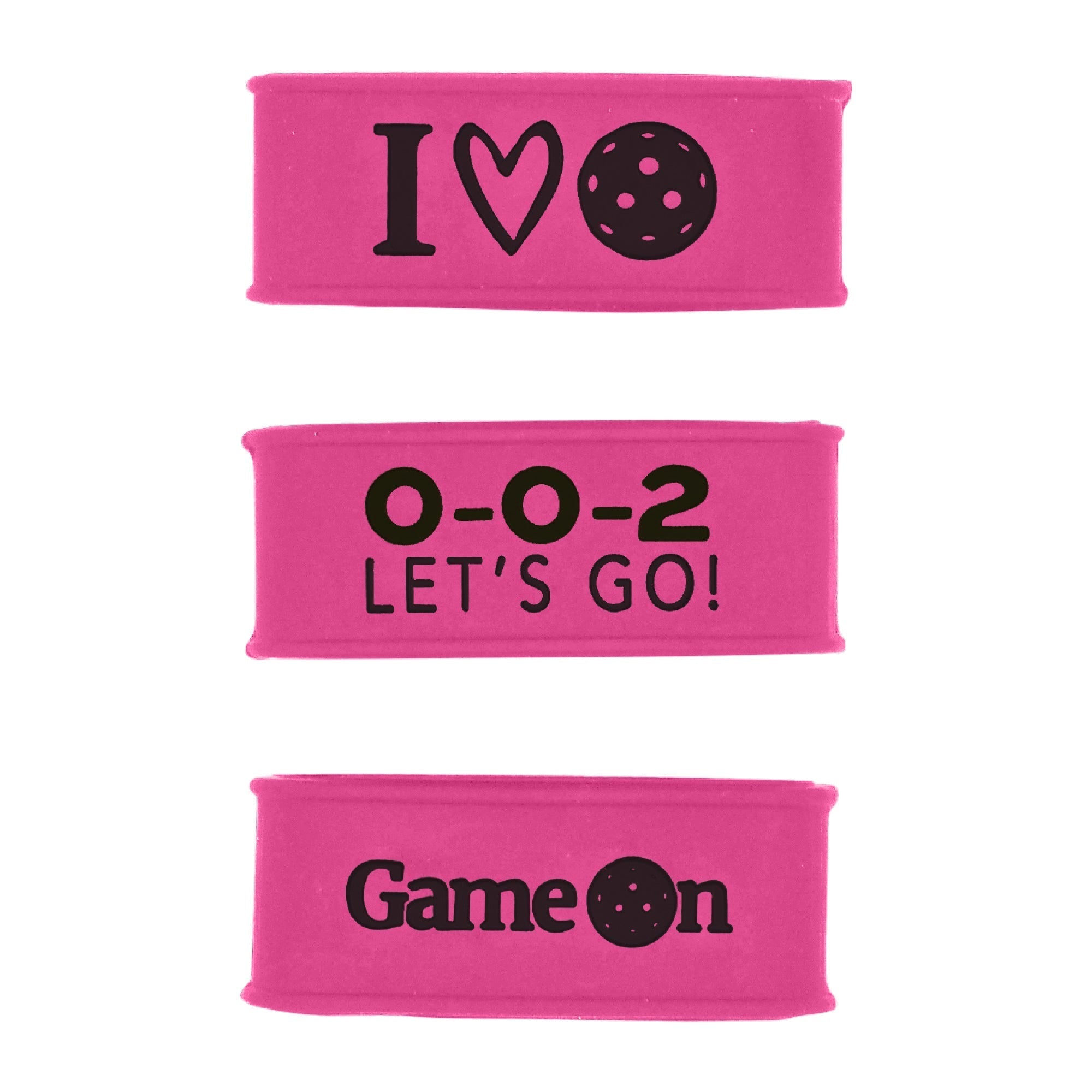 Pink Pickleball Paddle Grip Band Set – Palms-O-Aces
